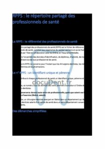 Le numéro RPPS (CPAM) – docuDent.fr